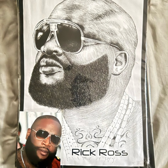 Art | Rick Ross Art Print With Sunglasses | Poshmark
